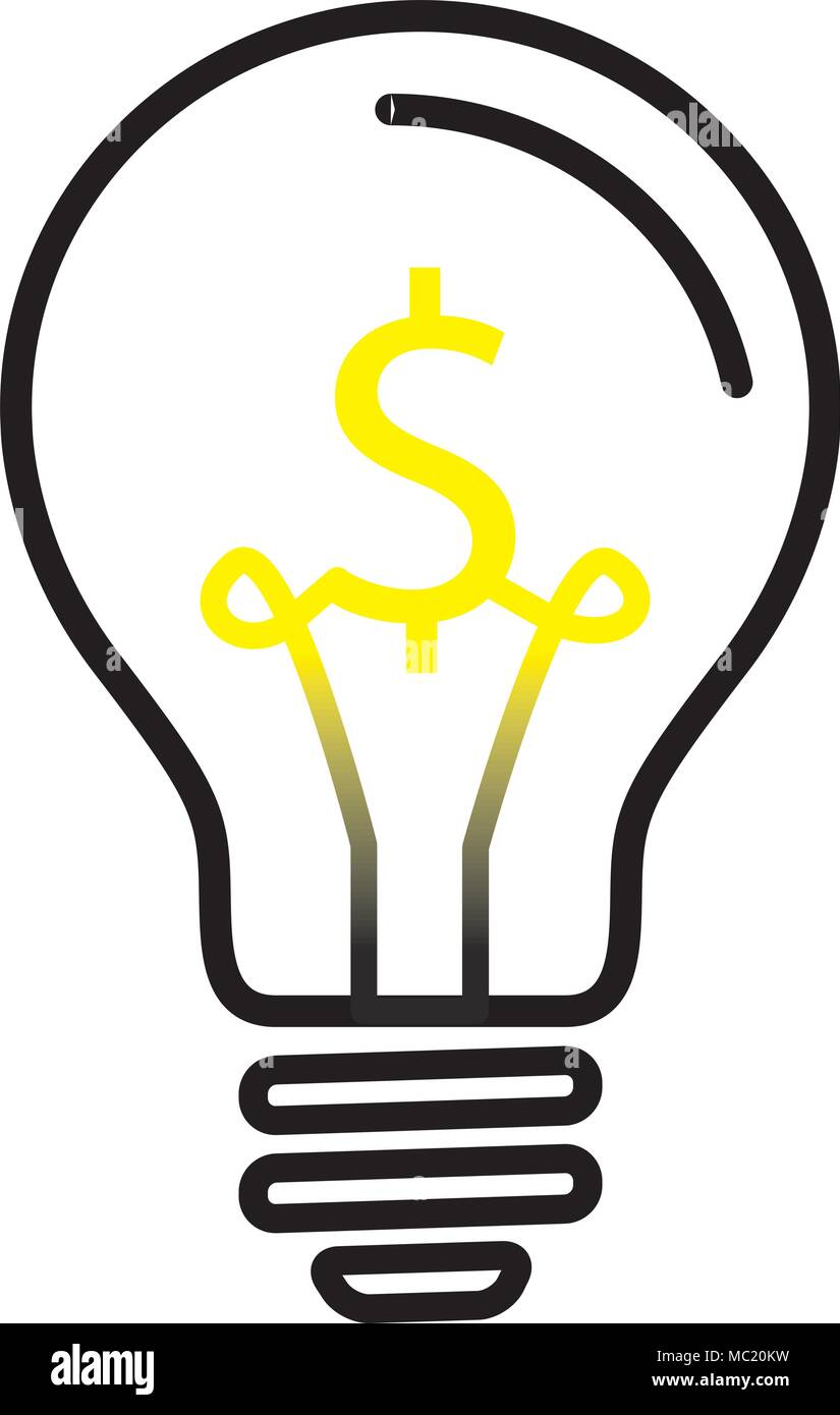 Light Bulb Lamp with US Dollar currency symbol Stock Vector Image & Art ...