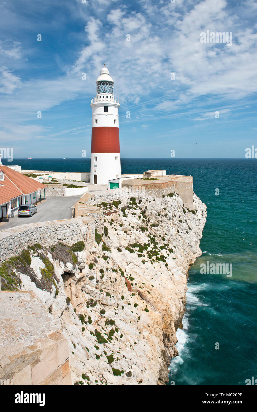 Trinity Lighthouse at the Europa Point, Gibraltar, UK Stock Photo - Alamy