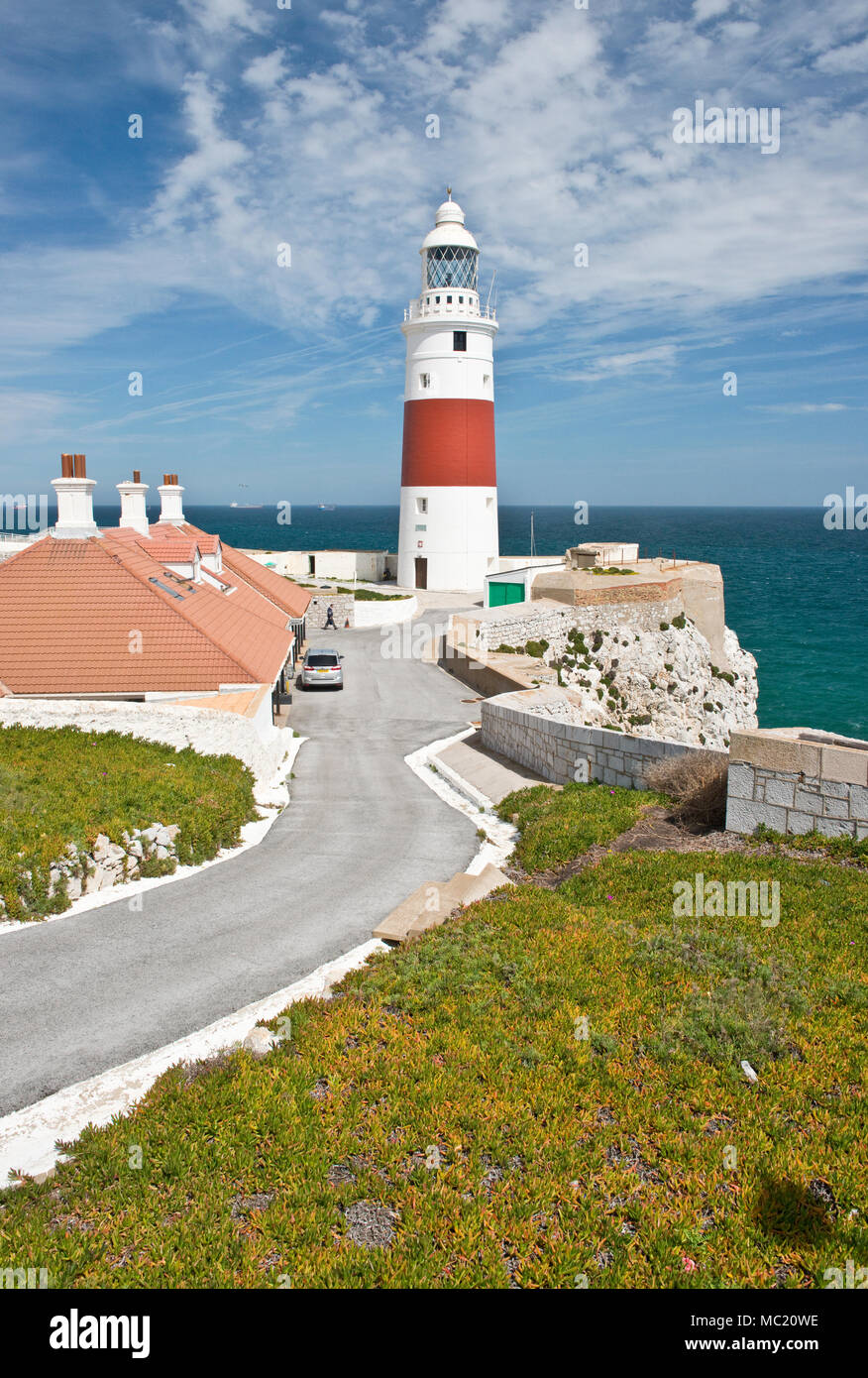 Trinity Lighthouse at the Europa Point, Gibraltar, UK Stock Photo - Alamy