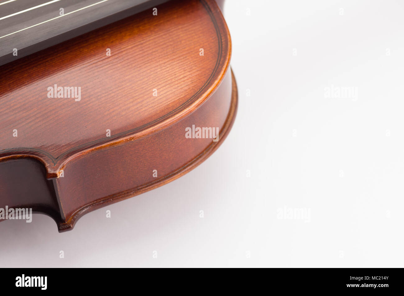 violin bout parts perspective on a white background Stock Photo - Alamy