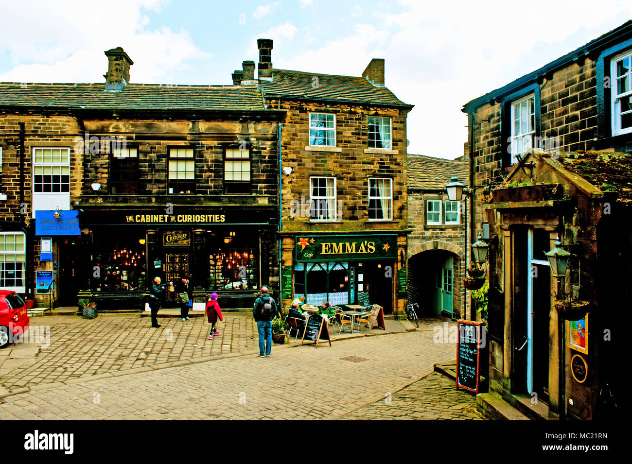 Bronte village, Haworth, West Yorkshire Stock Photo - Alamy