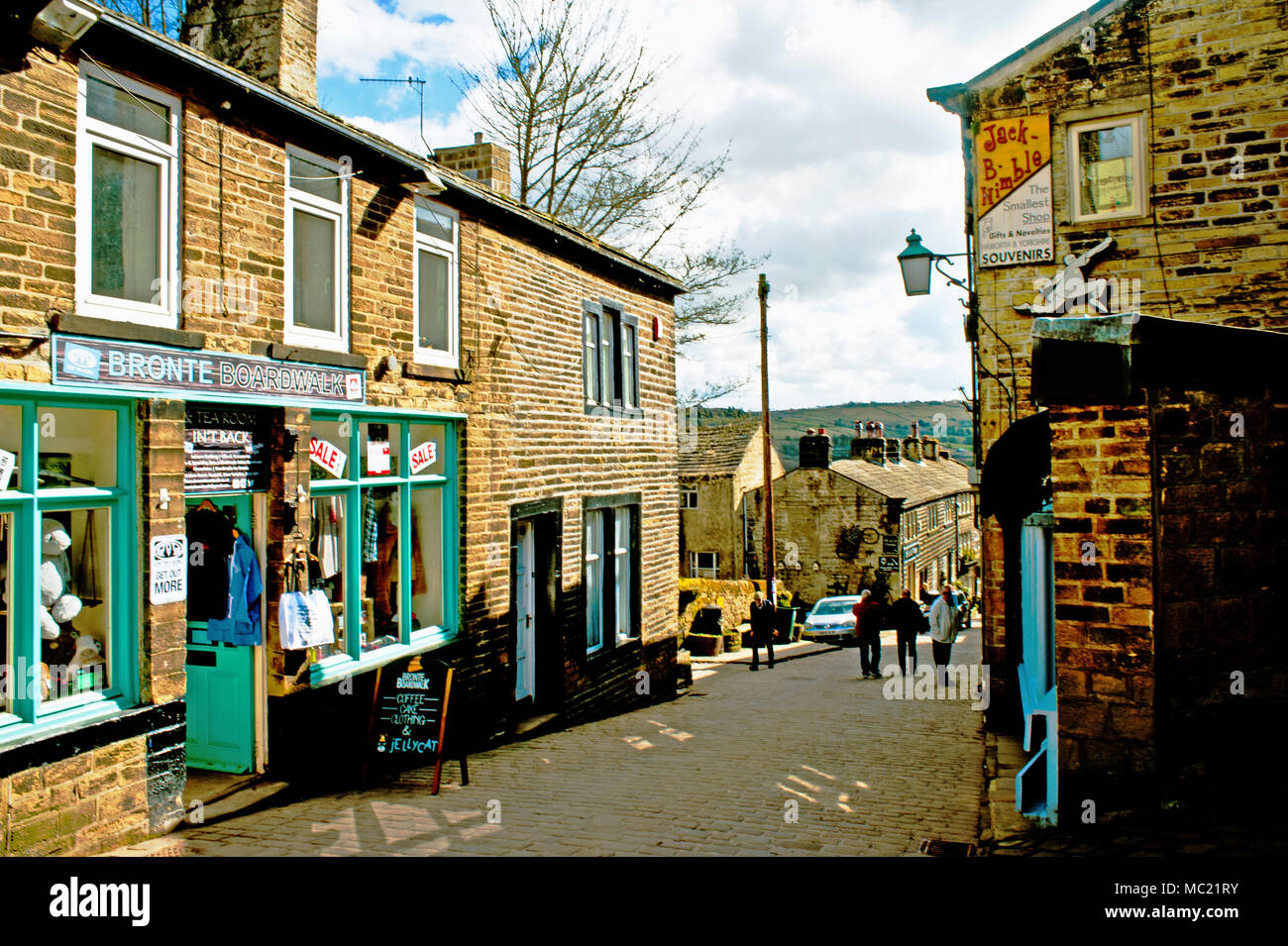 Bronte village, Haworth, West Yorkshire Stock Photo - Alamy
