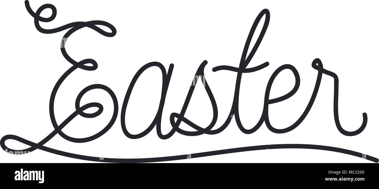easter word calligraphy icon Stock Vector Image & Art - Alamy