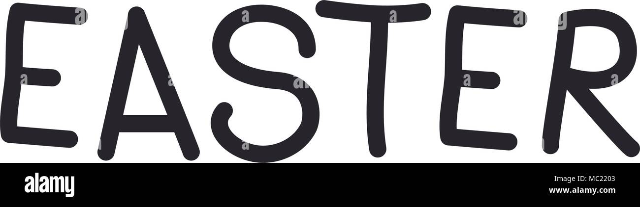 easter word calligraphy icon Stock Vector Image & Art - Alamy