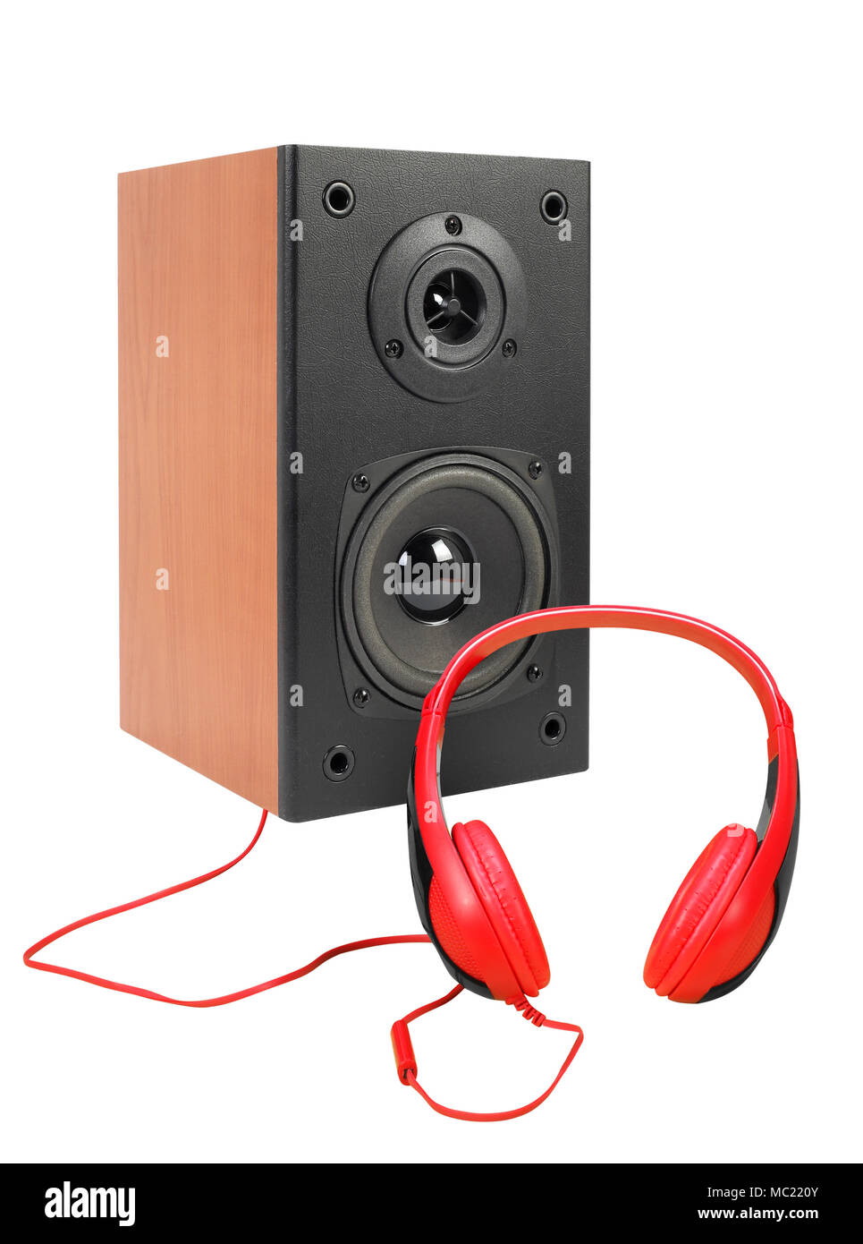 Music and sound - Front view line array loudspeaker enclosure cabinet ...