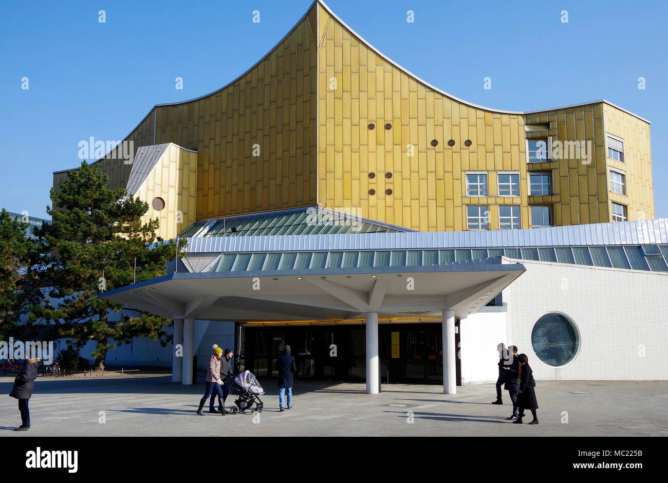 The Berliner Philharmonie concert hall, home to the Berlin Philharmonic ...
