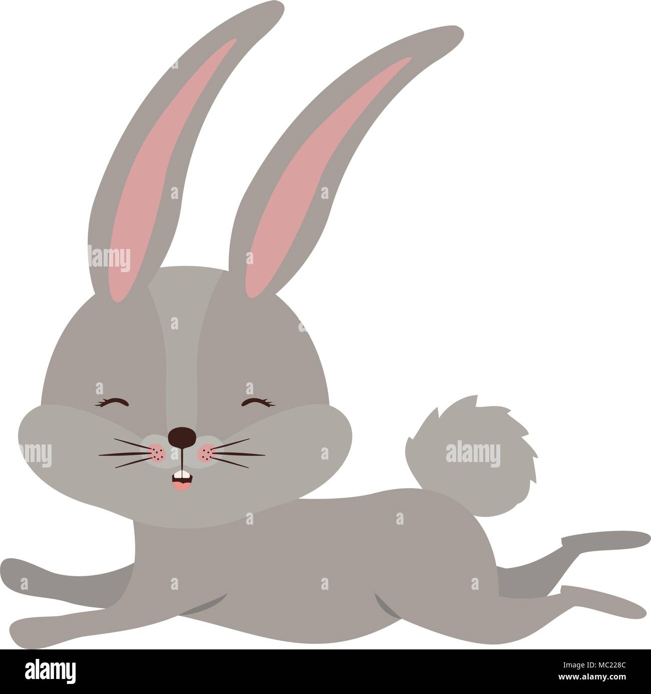 cute rabbit running easter celebration Stock Vector Image & Art - Alamy