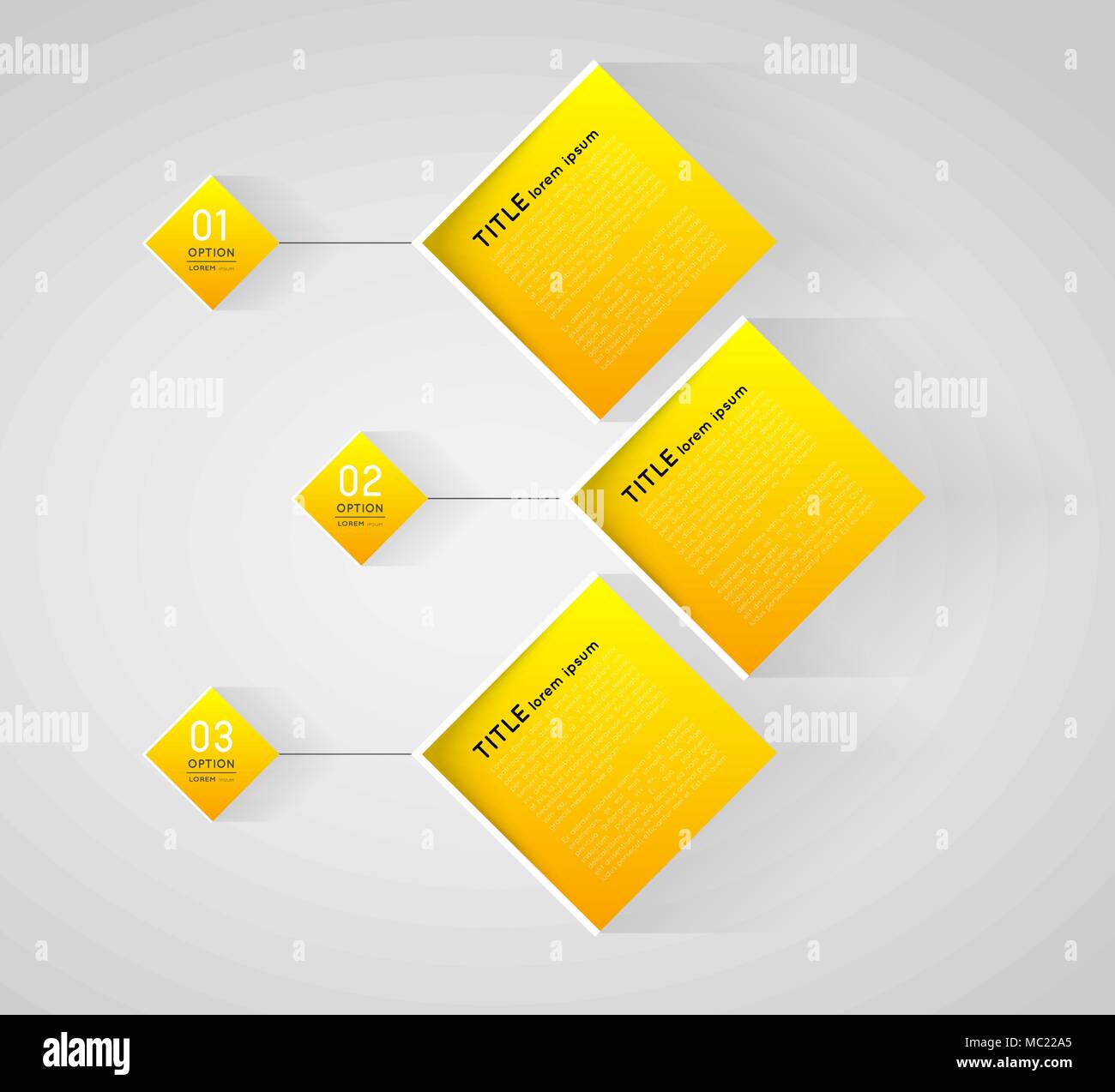 abstract square banners with option steps, design element Stock Vector ...