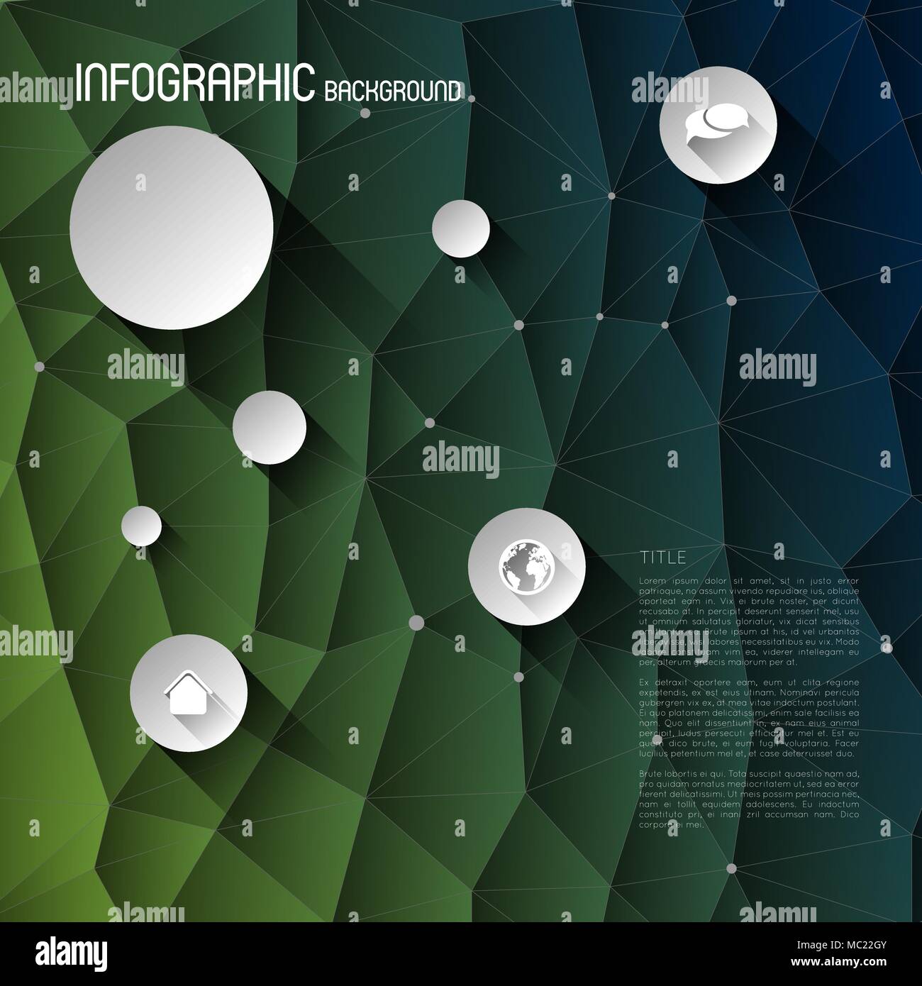 abstract infographic template, low polygonal design background with ...