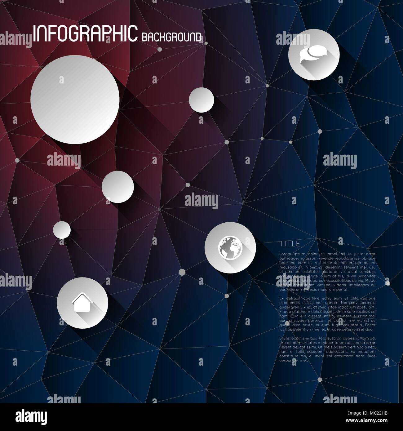 abstract infographic template, low polygonal design background with ...