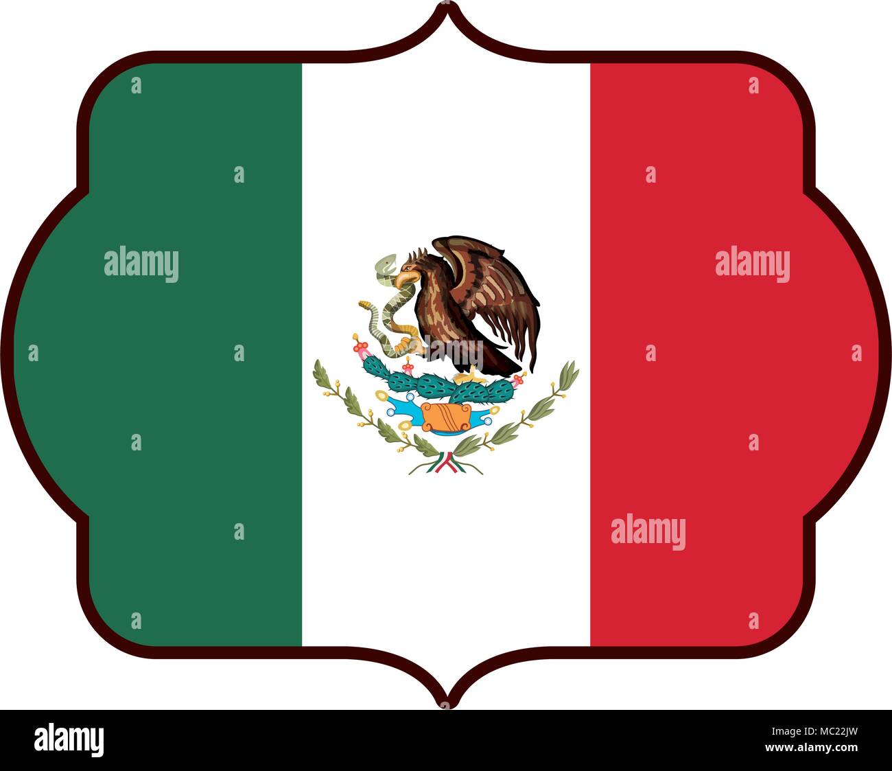Mexican flag flying Stock Vector Images - Alamy