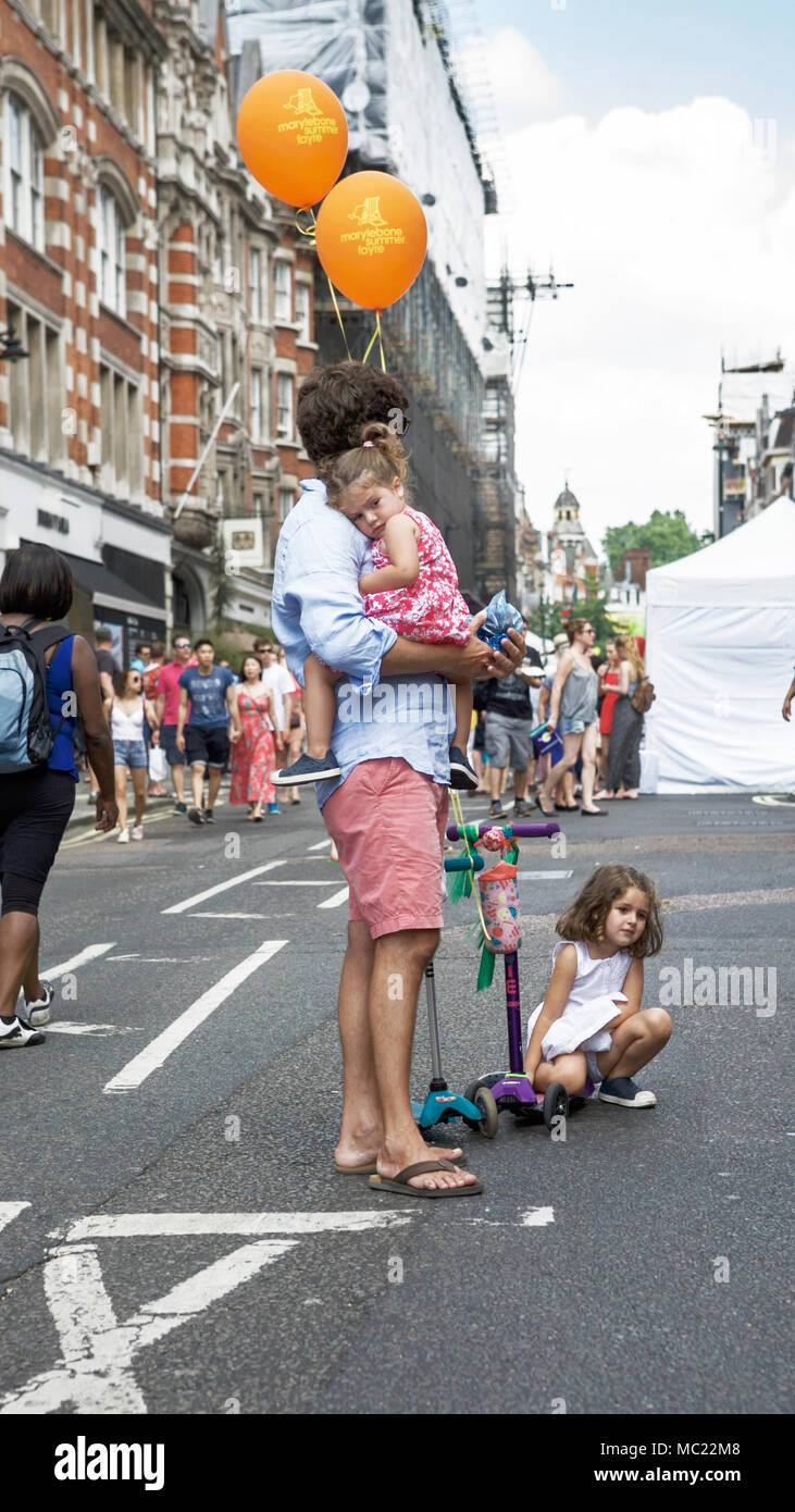 Parental responsibility. Father and children. Father and daughters ...