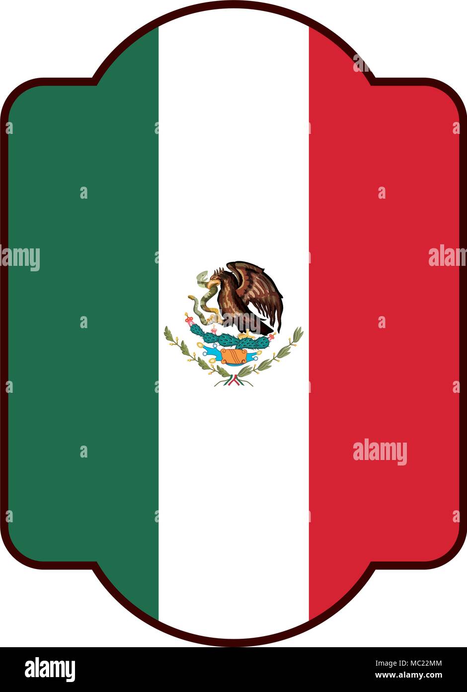 Mexican flag flying Stock Vector Images - Alamy