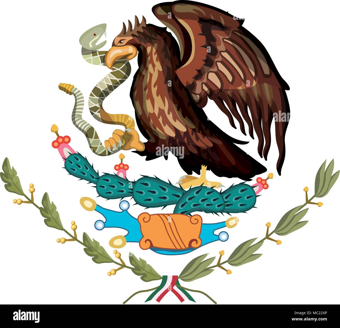emblem of the mexican flag Stock Vector Image & Art - Alamy