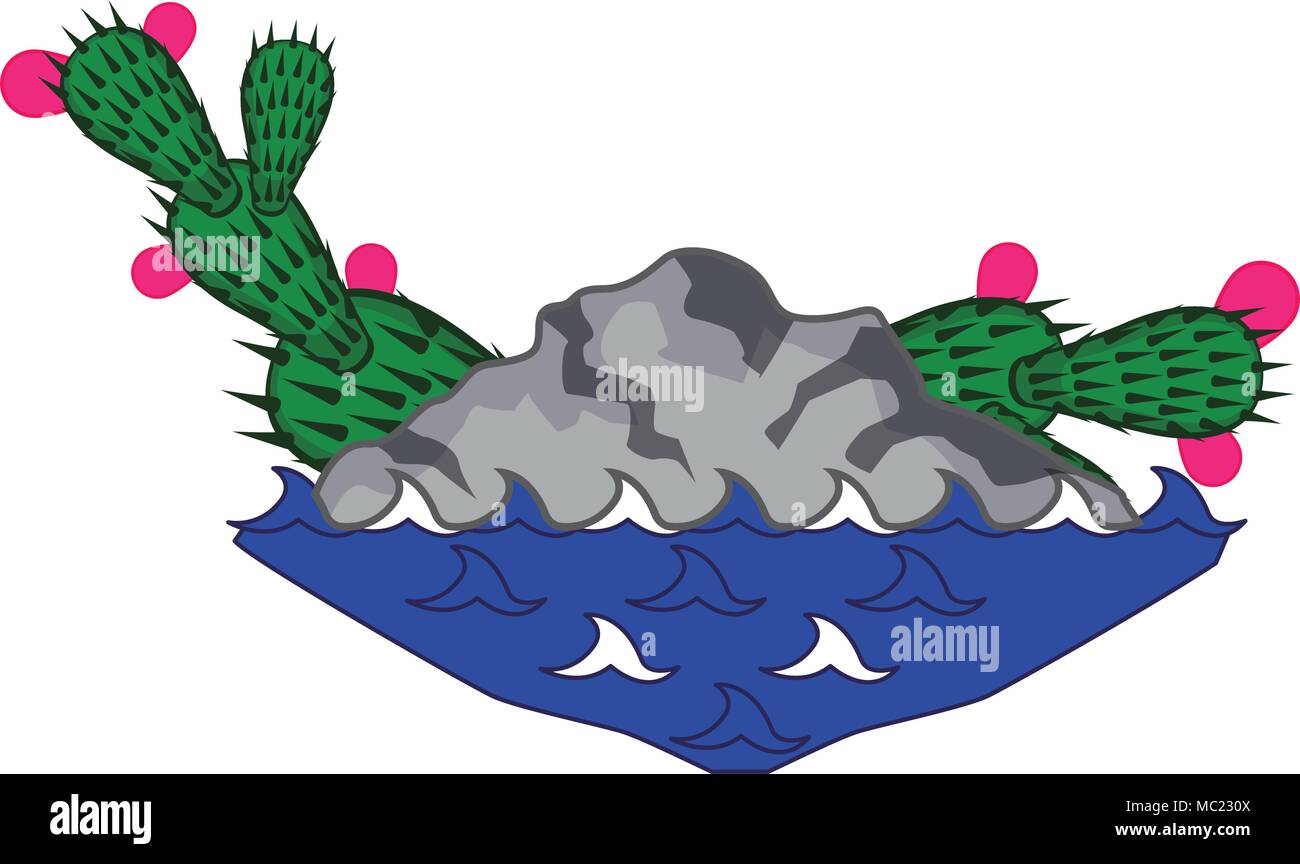 cactus nopal mexican emblem Stock Vector Image & Art - Alamy