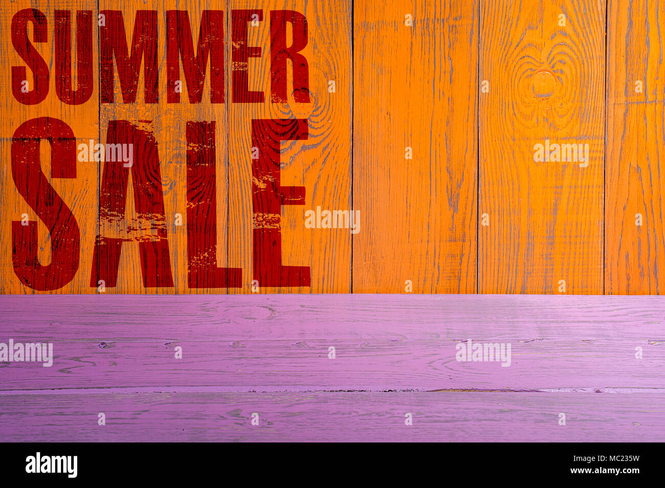 Red Summer Sale Sign with Copy Space Stock Photo - Alamy