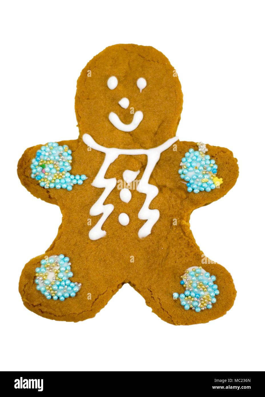 gingerbread man isolated on white background Stock Photo - Alamy