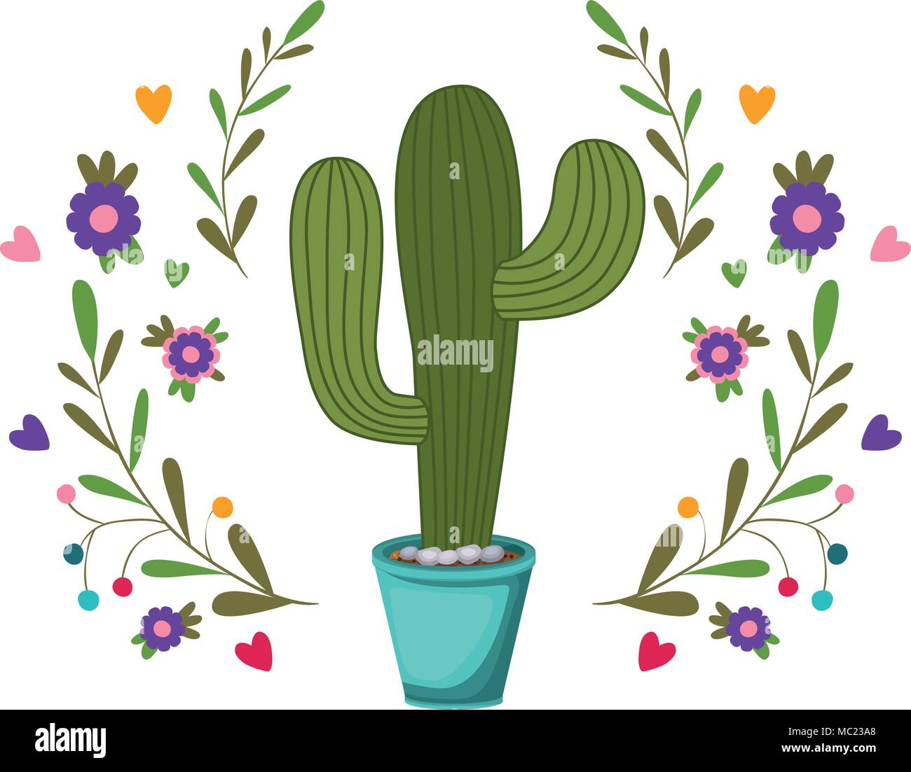 Nopales vector hi-res stock photography and images - Alamy