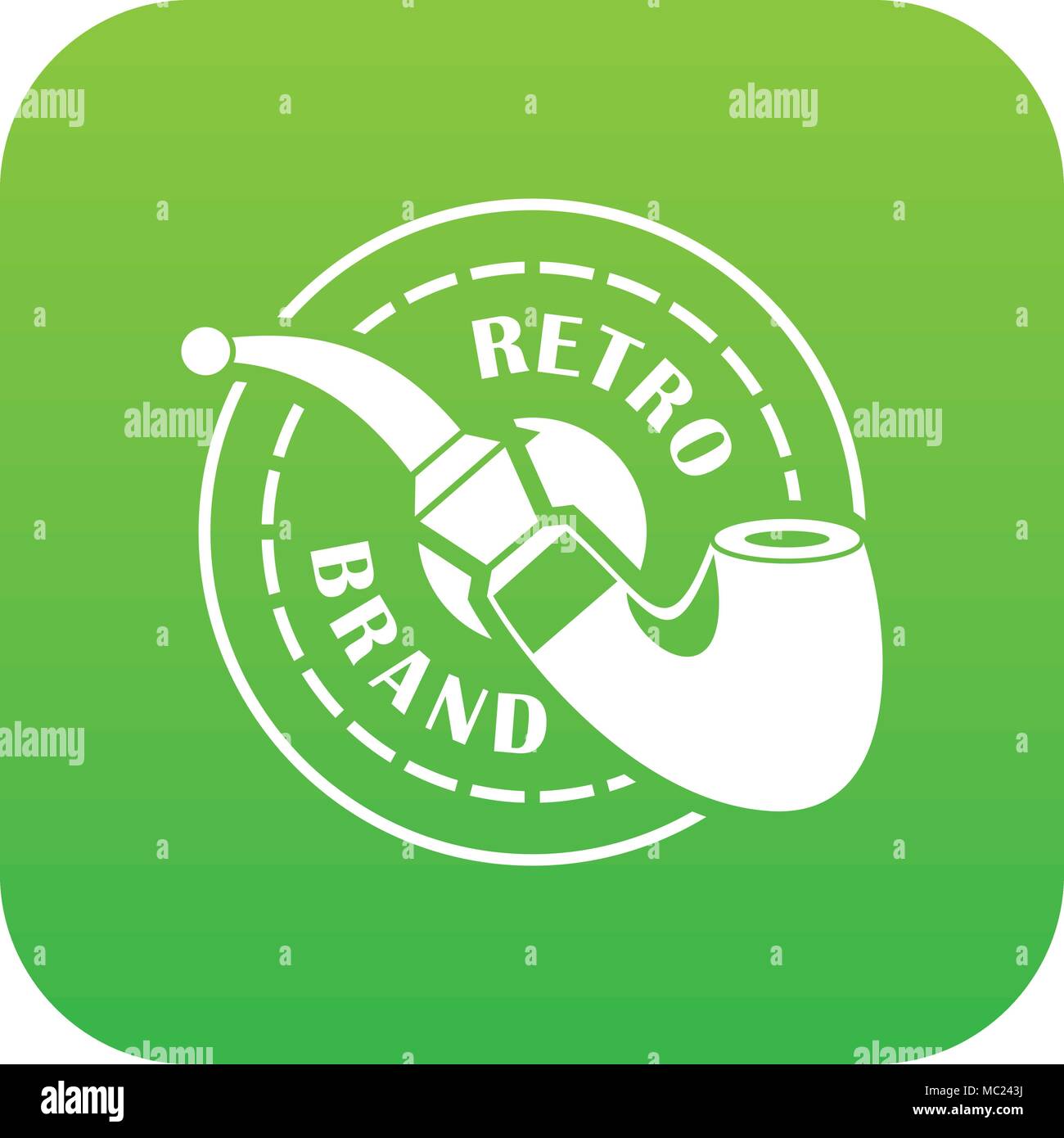 Retro brand icon green vector Stock Vector Image & Art - Alamy