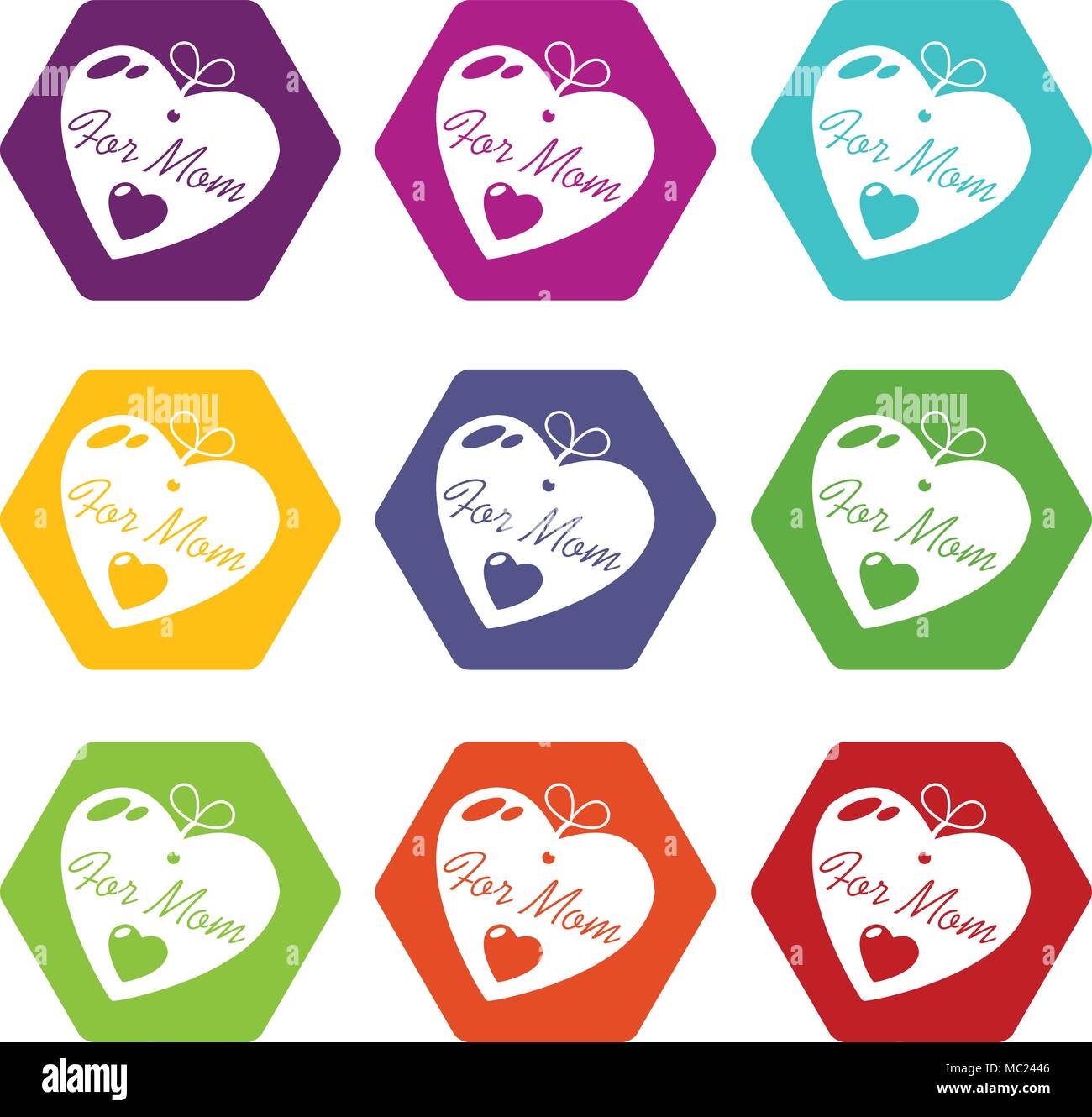 Mother icons set 9 vector Stock Vector Image & Art - Alamy