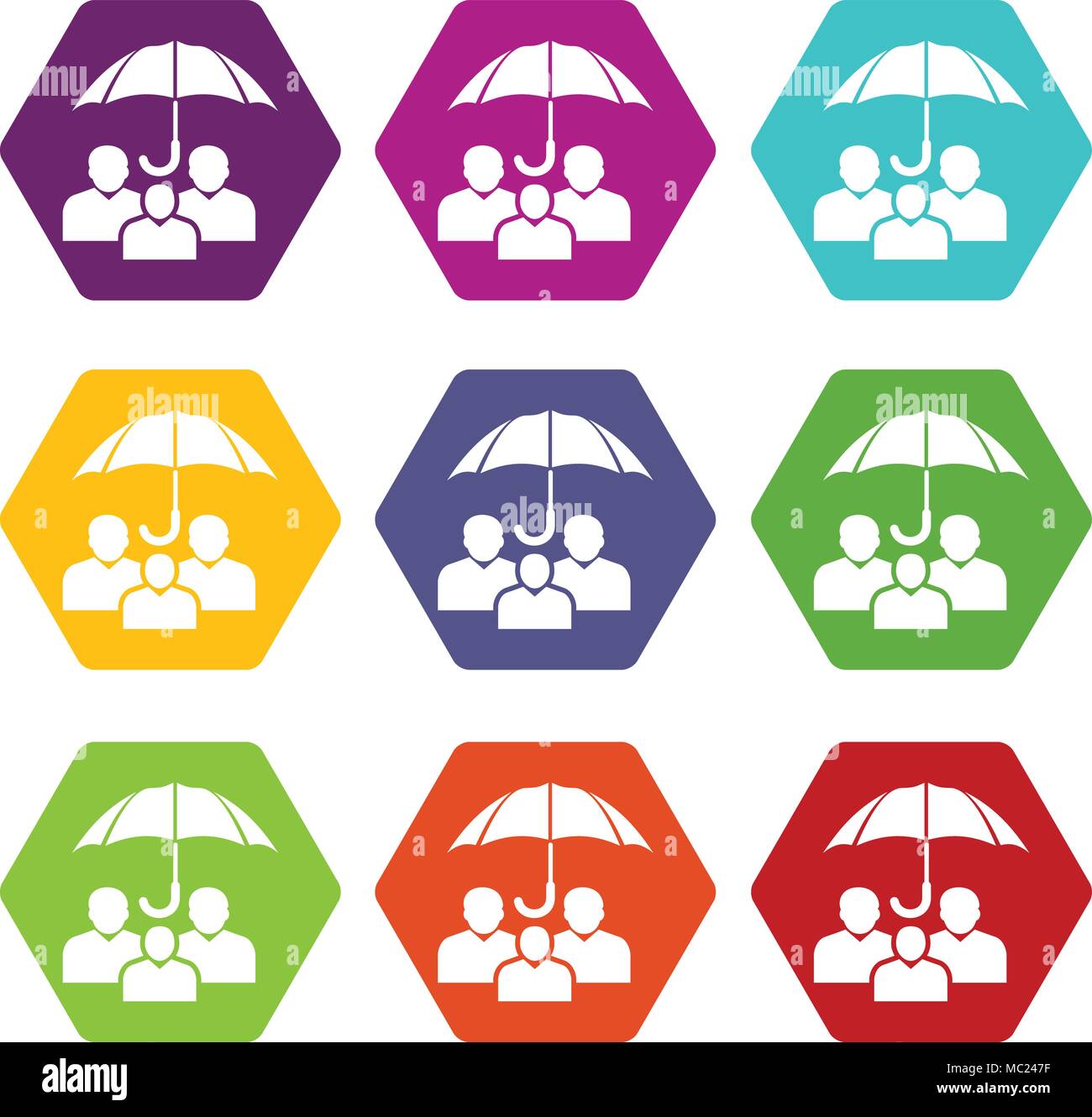 People protection icons set 9 vector Stock Vector Image & Art - Alamy