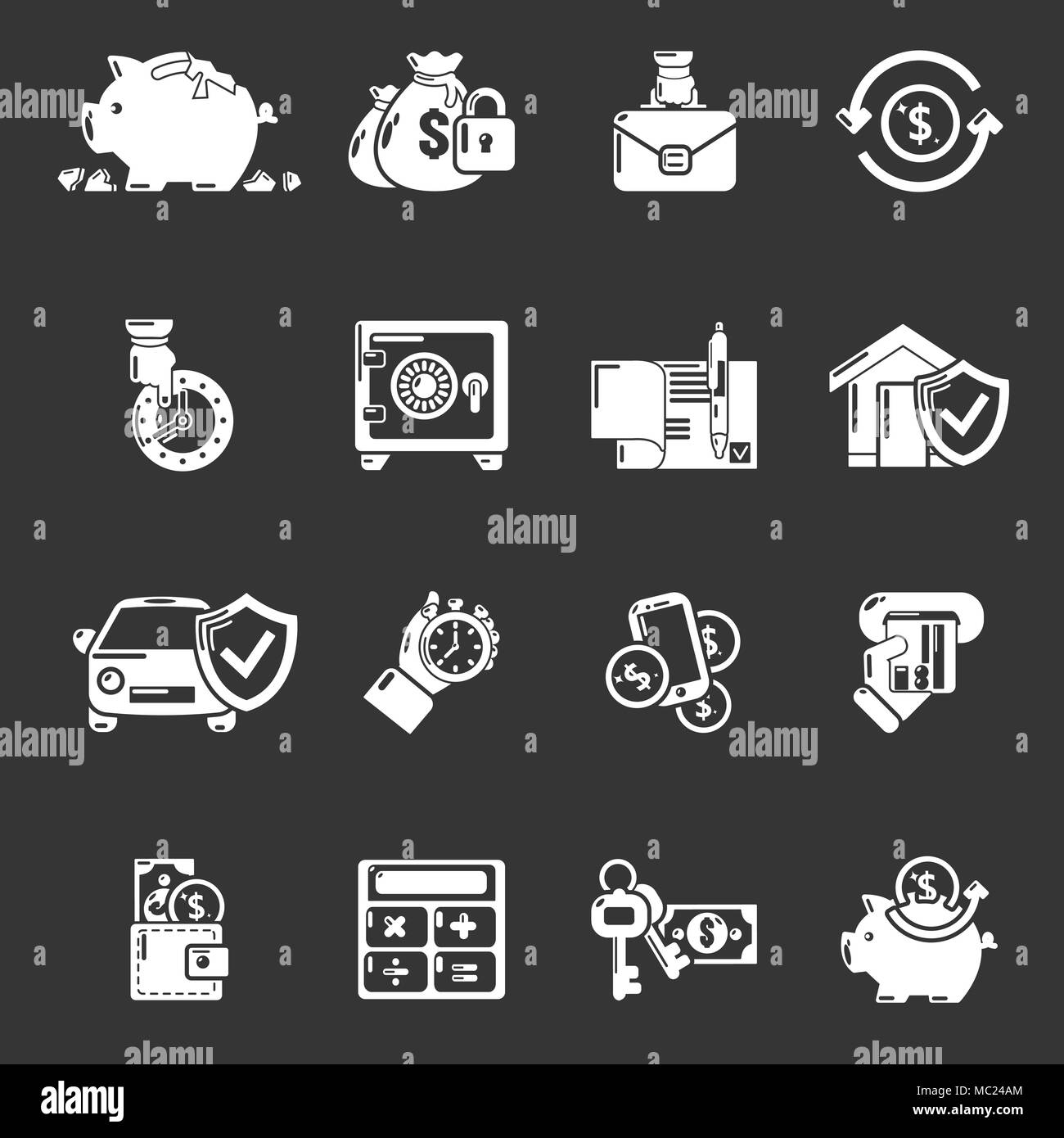 Credit icons set grey vector Stock Vector Image & Art - Alamy