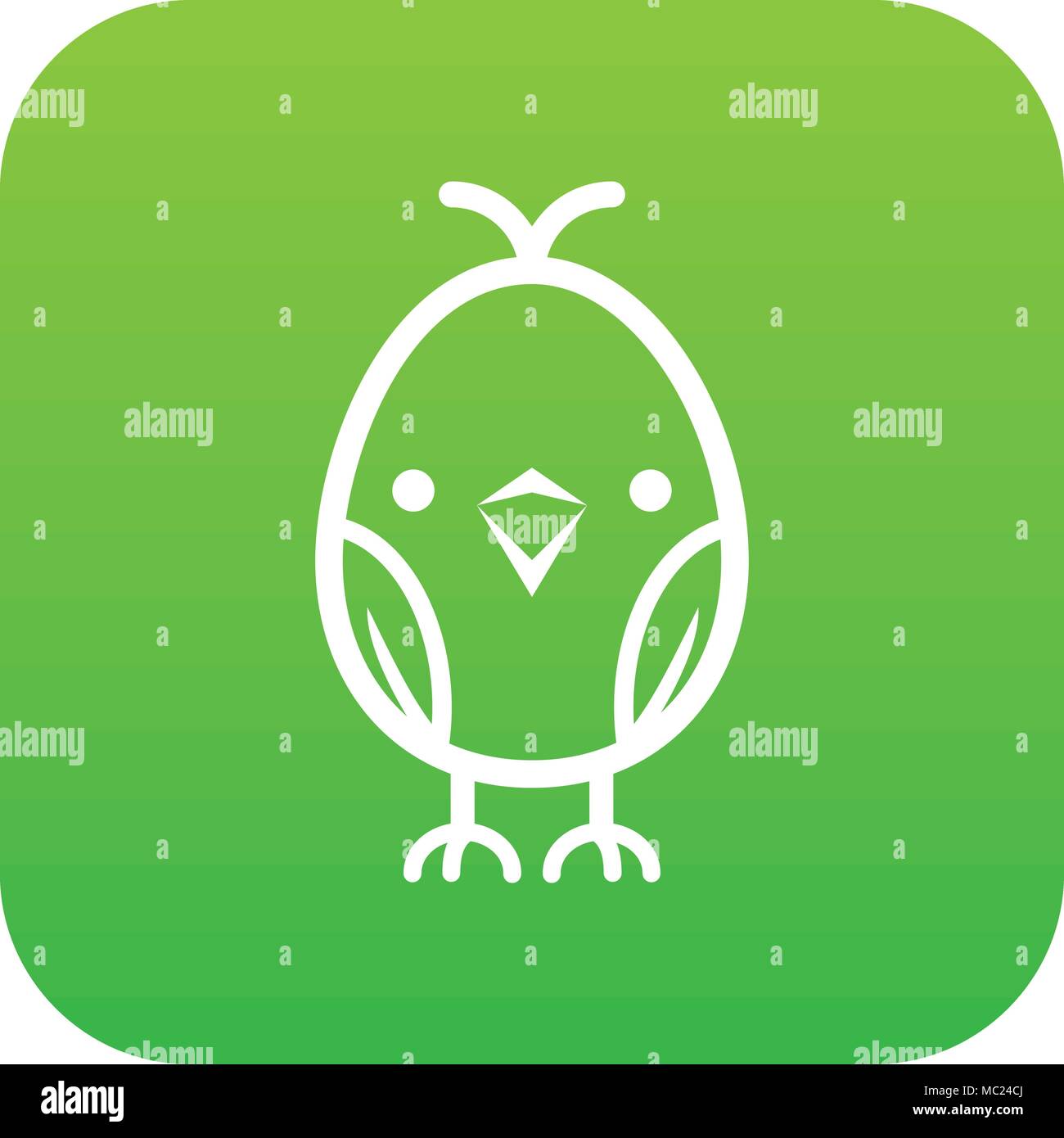 Chick icon green vector Stock Vector Image & Art - Alamy