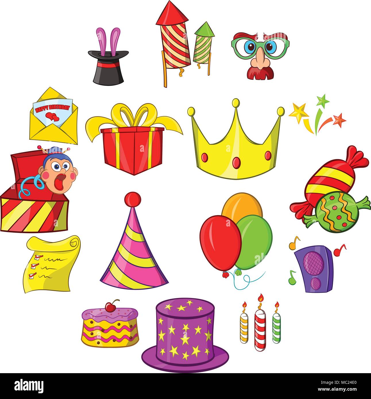 Birthday icons set Stock Vector Image & Art - Alamy