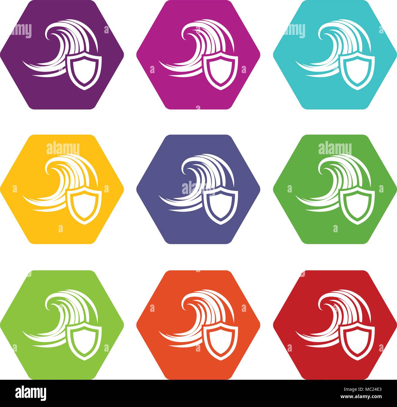 Flood protection icons set 9 vector Stock Vector Image & Art - Alamy