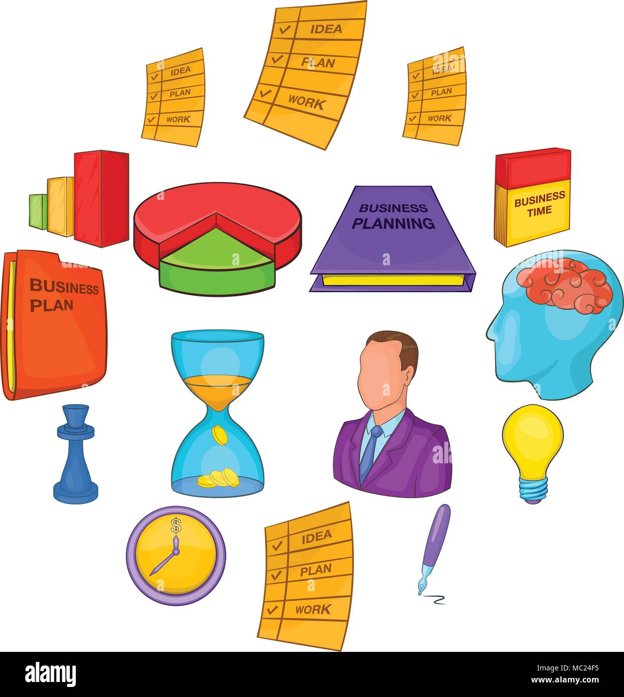 Business planning set, cartoon style Stock Vector Image & Art - Alamy