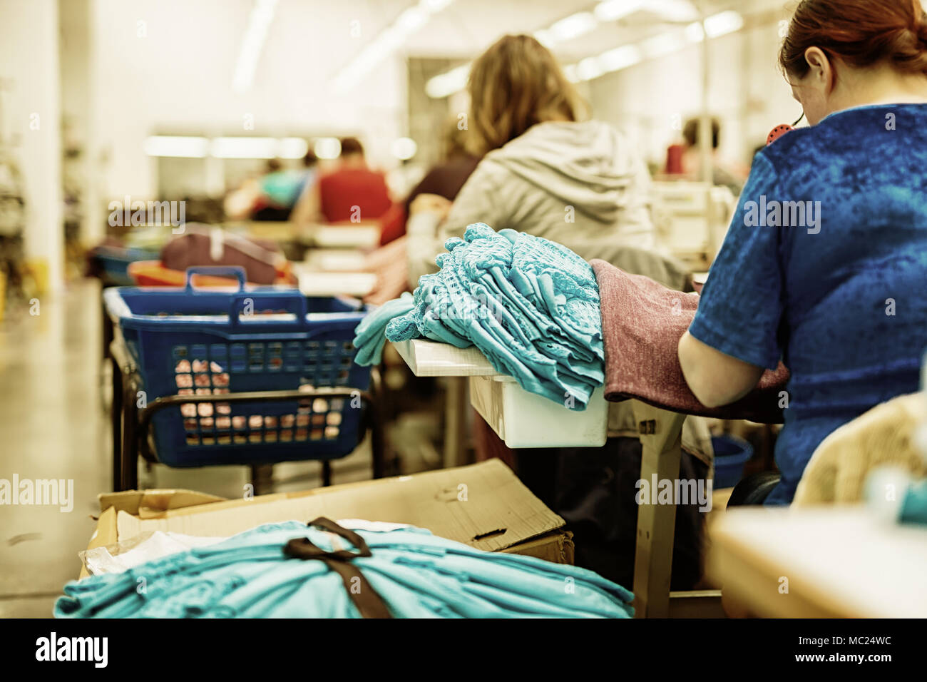 Fabric and textile industry Stock Photo - Alamy