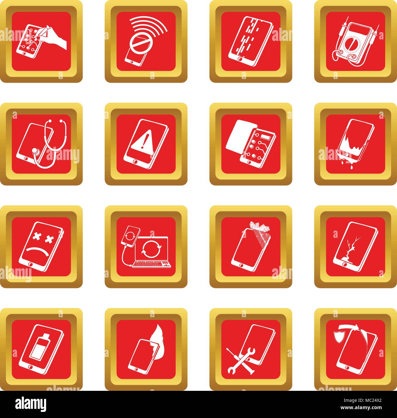 Fixing cell phones Stock Vector Images - Alamy