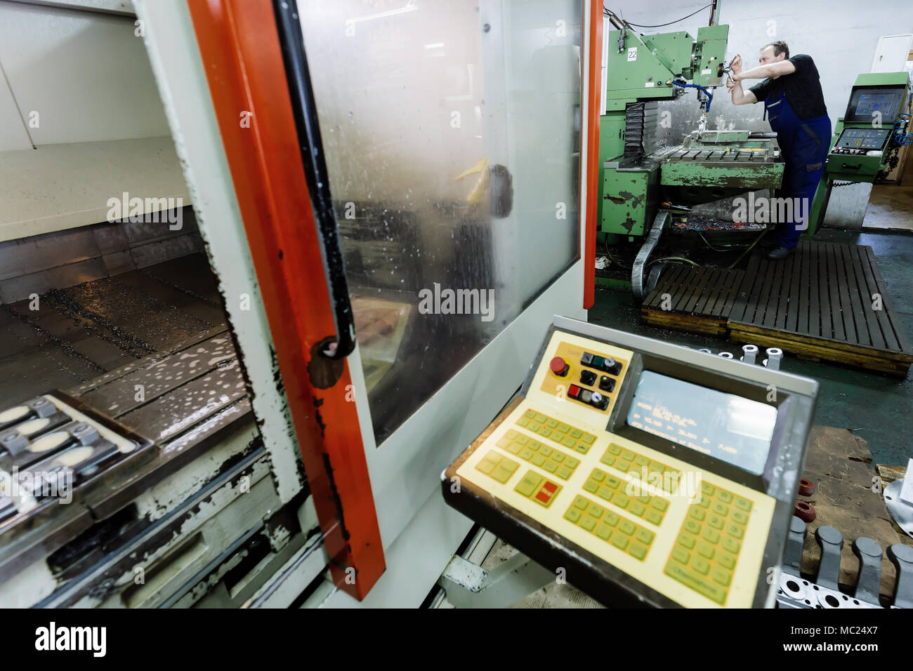 Automated drilling machines Stock Photo - Alamy