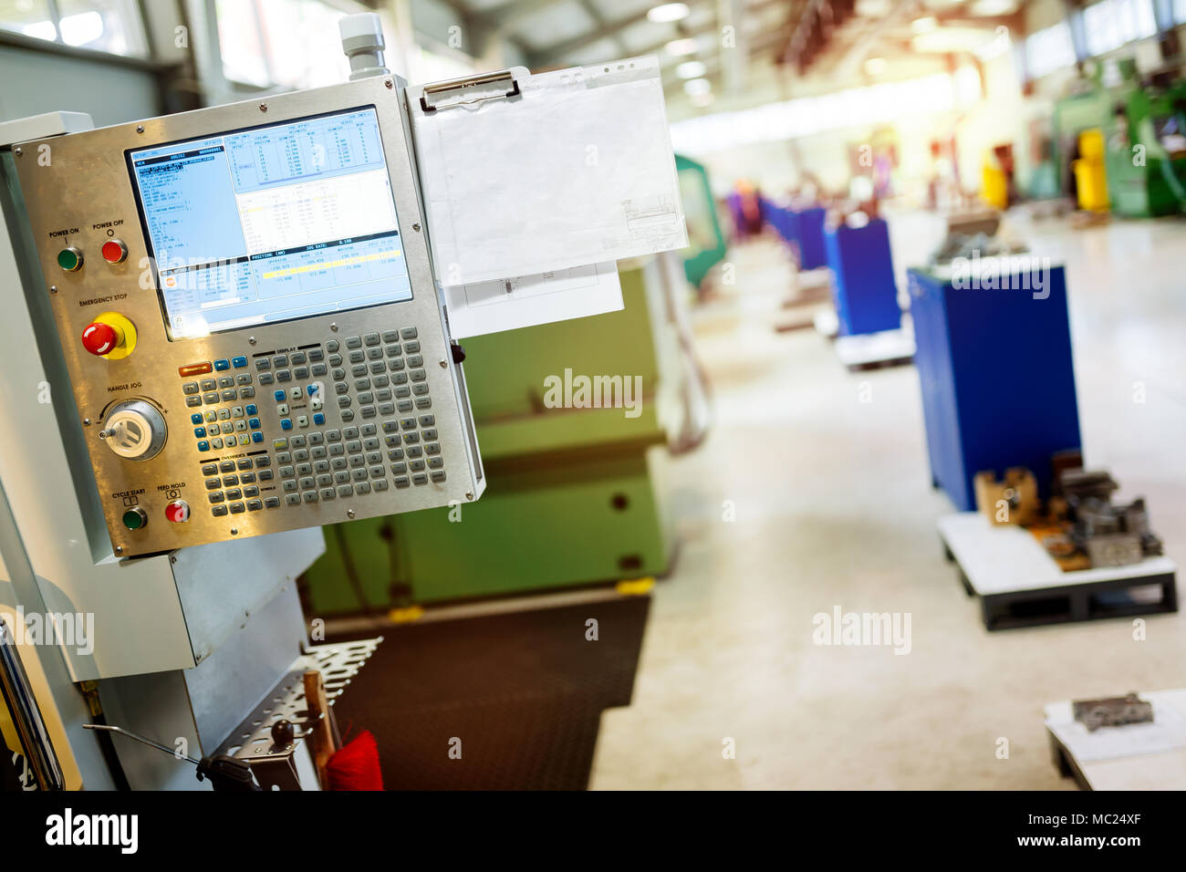 Factory equipped with cnc machines Stock Photo - Alamy