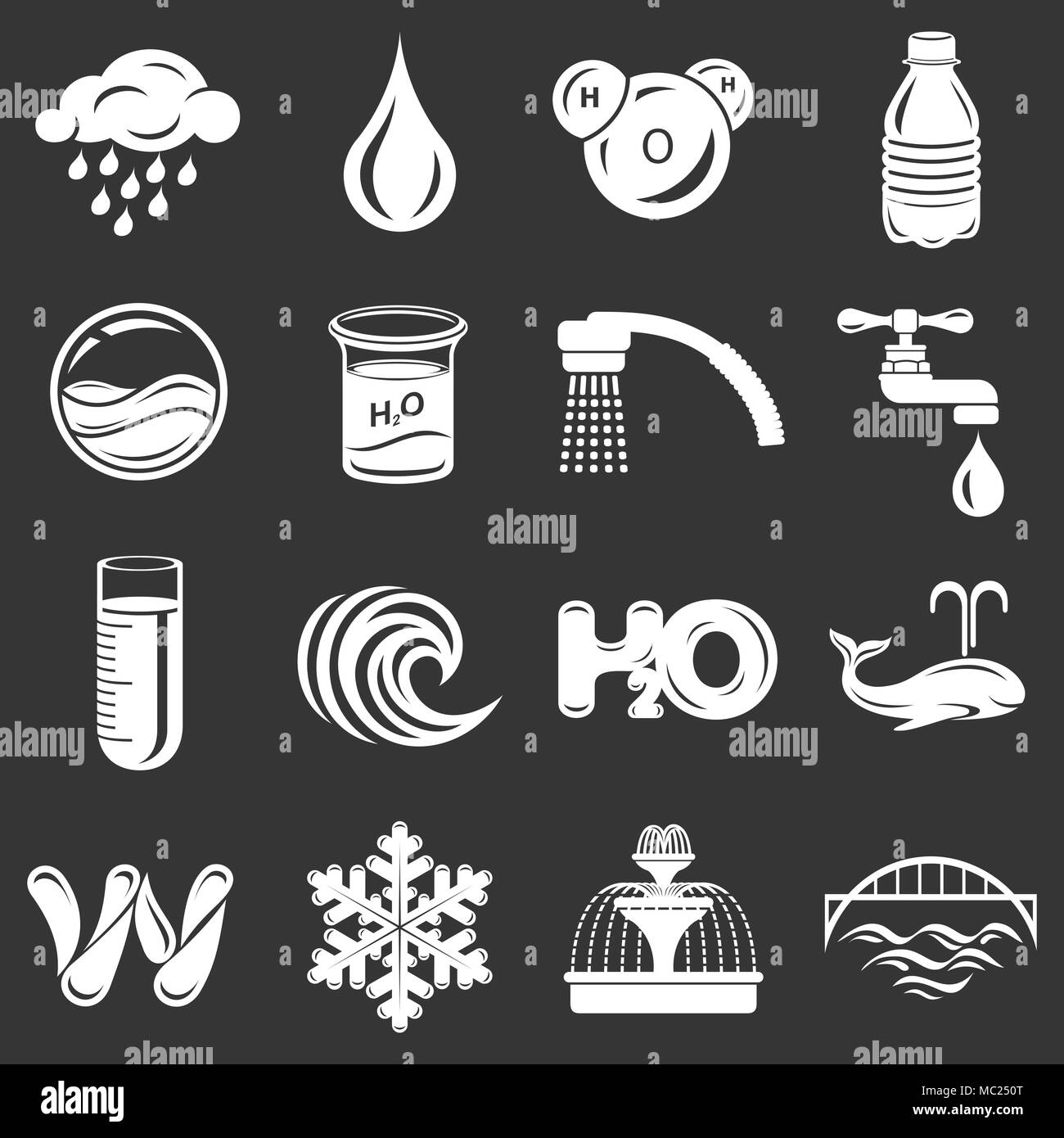 Water icons set grey vector Stock Vector Image & Art - Alamy