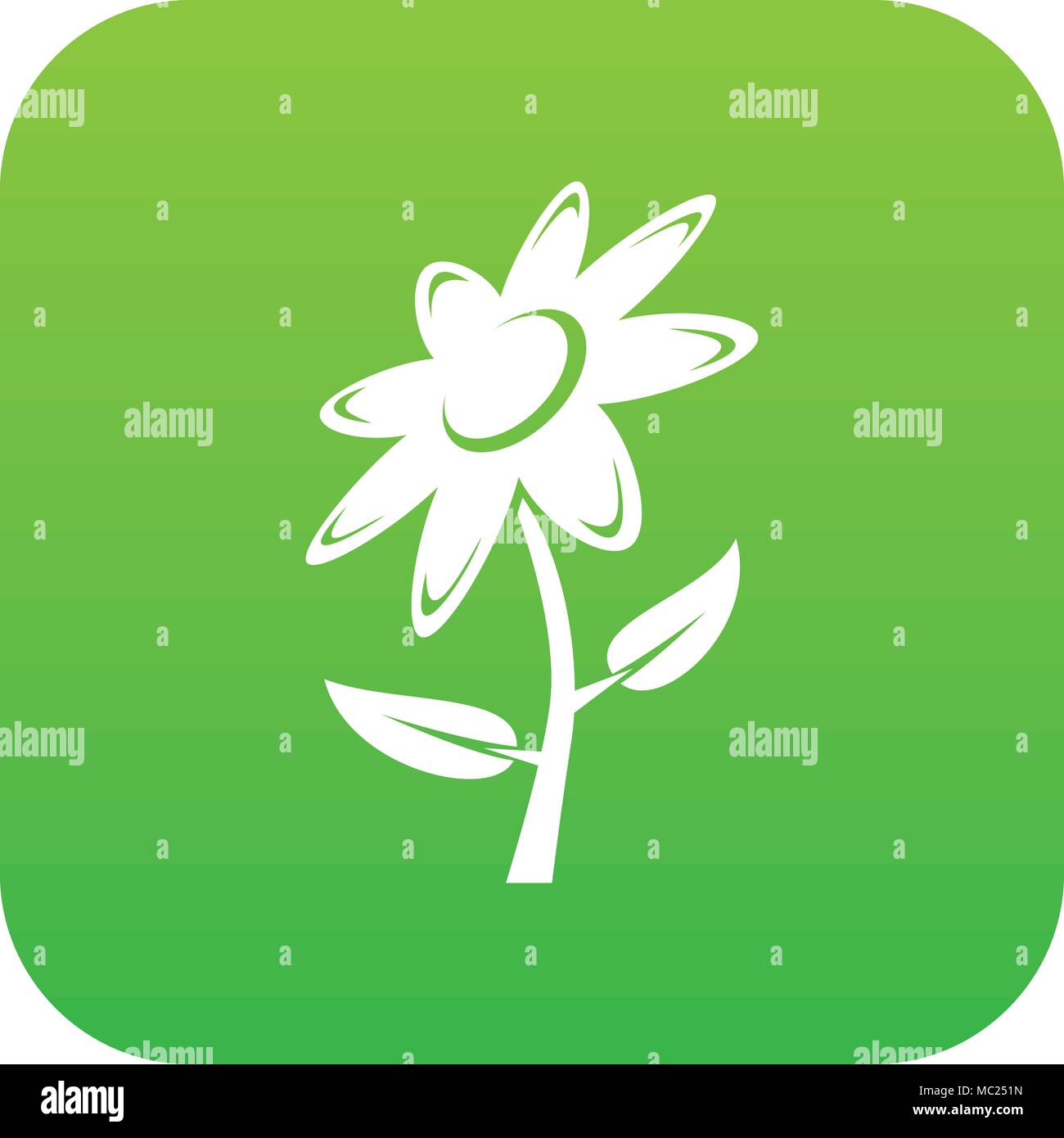 Flower icon green vector Stock Vector Image & Art - Alamy