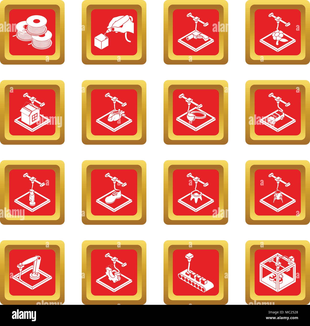 3d printing house robot Stock Vector Images - Alamy