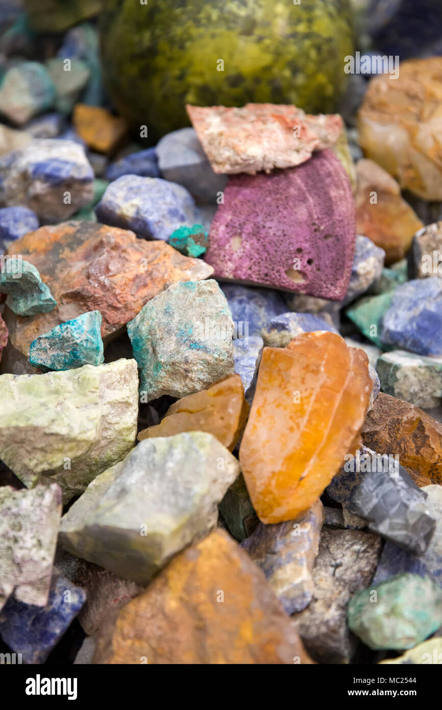 Detail of the pile of raw precious stones Stock Photo - Alamy