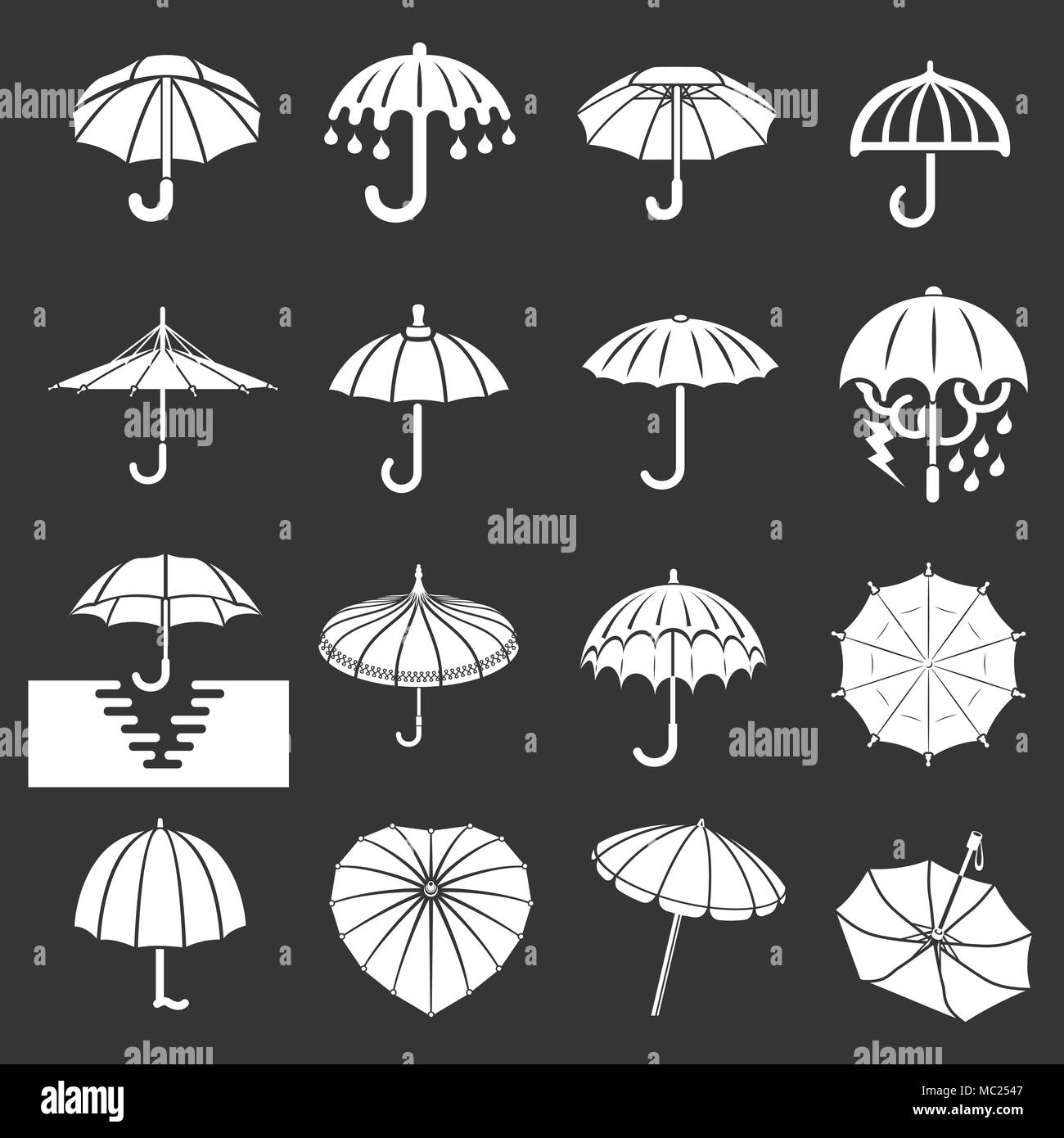 Grey fashion umbrella icon hi-res stock photography and images - Alamy