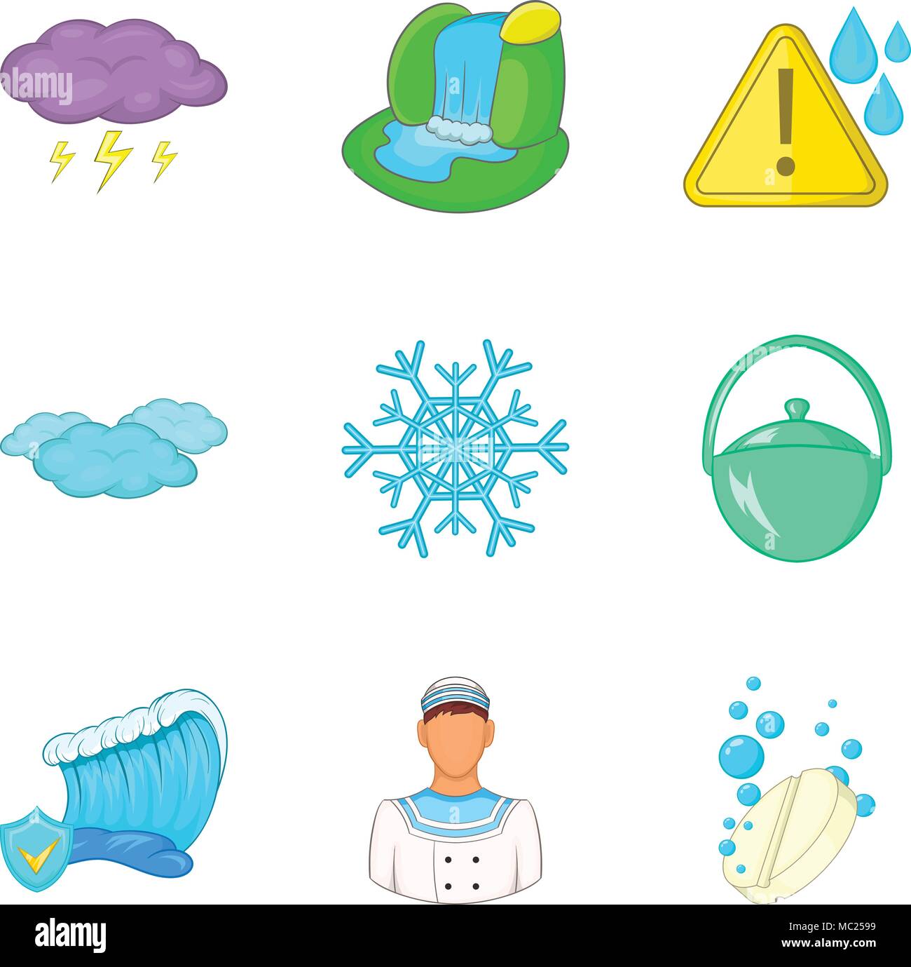 Water reservoir icons set, cartoon style Stock Vector Image & Art - Alamy