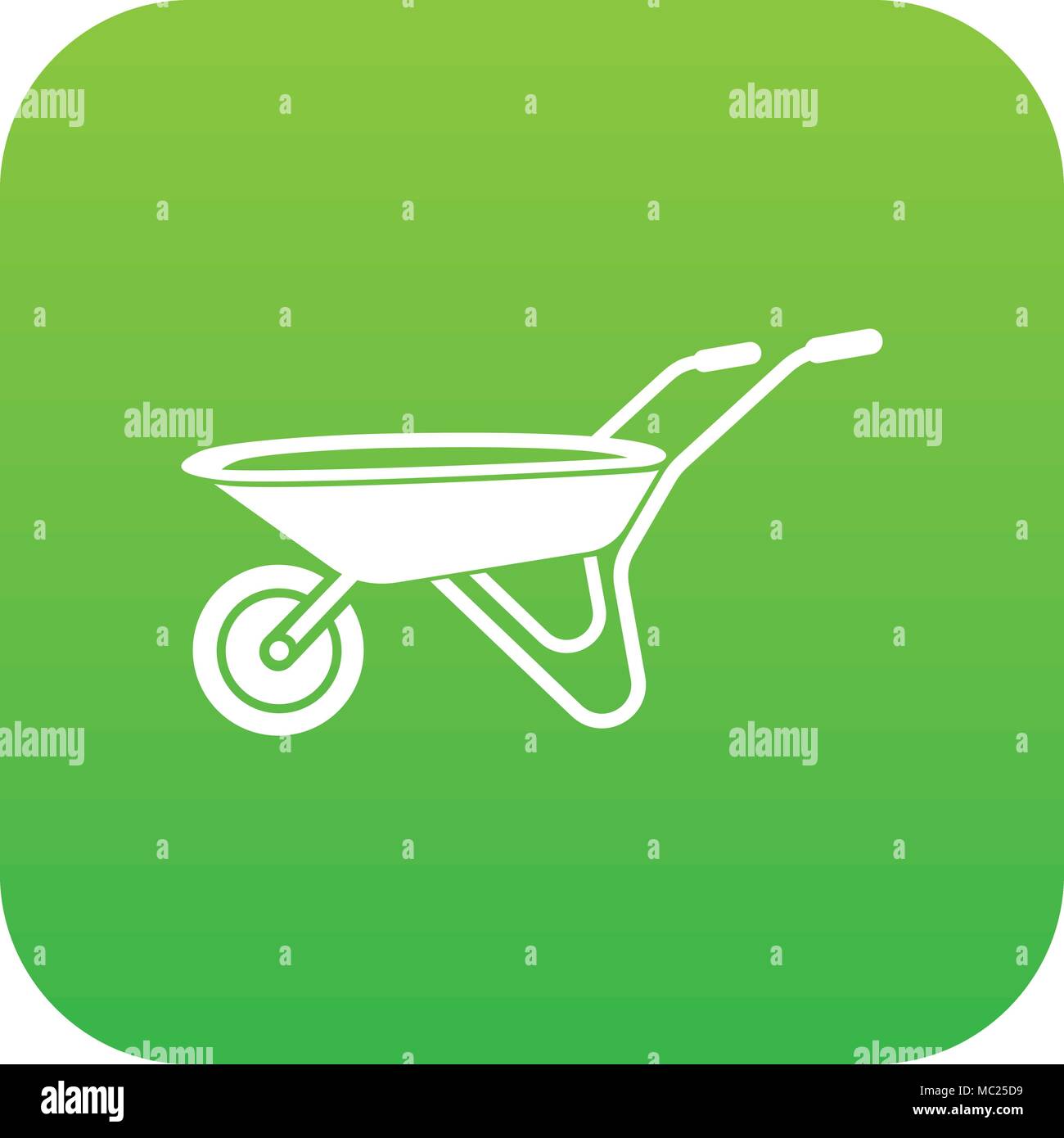 Wheelbarrow icon green vector Stock Vector Image & Art - Alamy