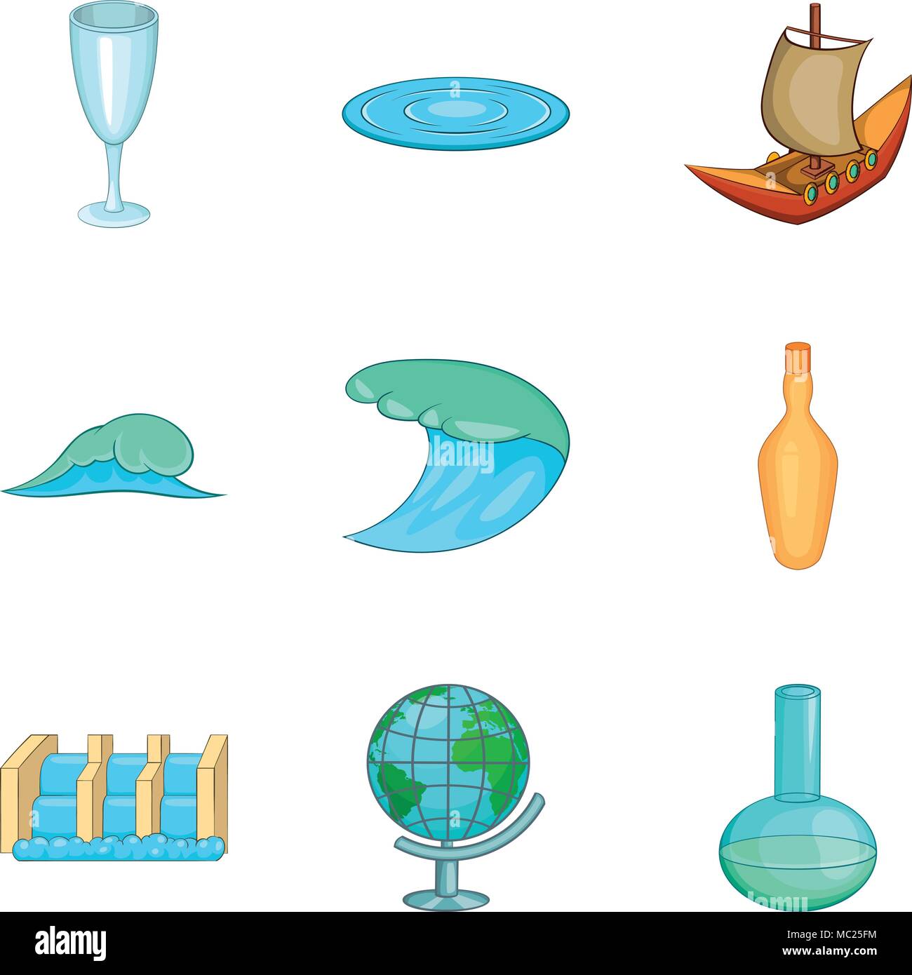 Drain icons set, cartoon style Stock Vector Image & Art - Alamy