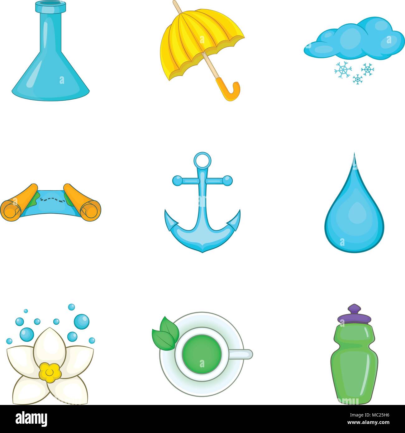 Clean water icons set, cartoon style Stock Vector Image & Art - Alamy