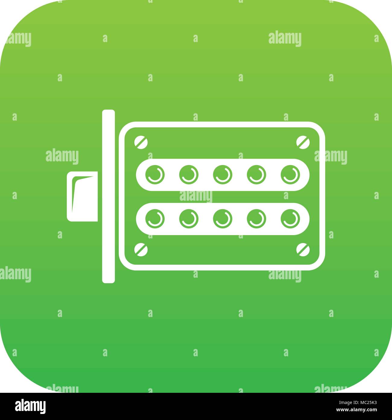 Push button lock icon green vector Stock Vector Image & Art - Alamy