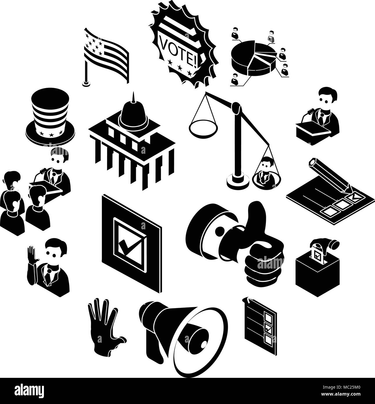 Election voting icons set, simple style Stock Vector Image & Art - Alamy