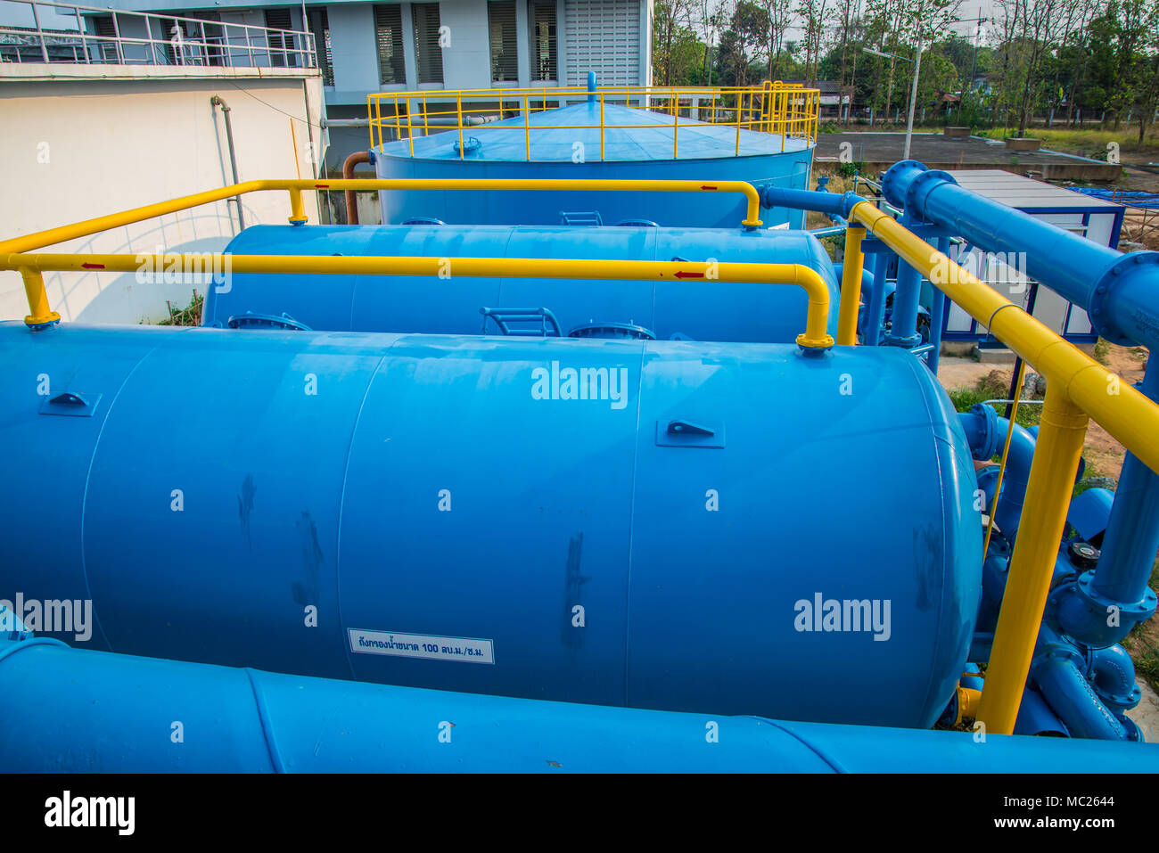 Water treatment plants of the Waterworks in Thailand Stock Photo - Alamy