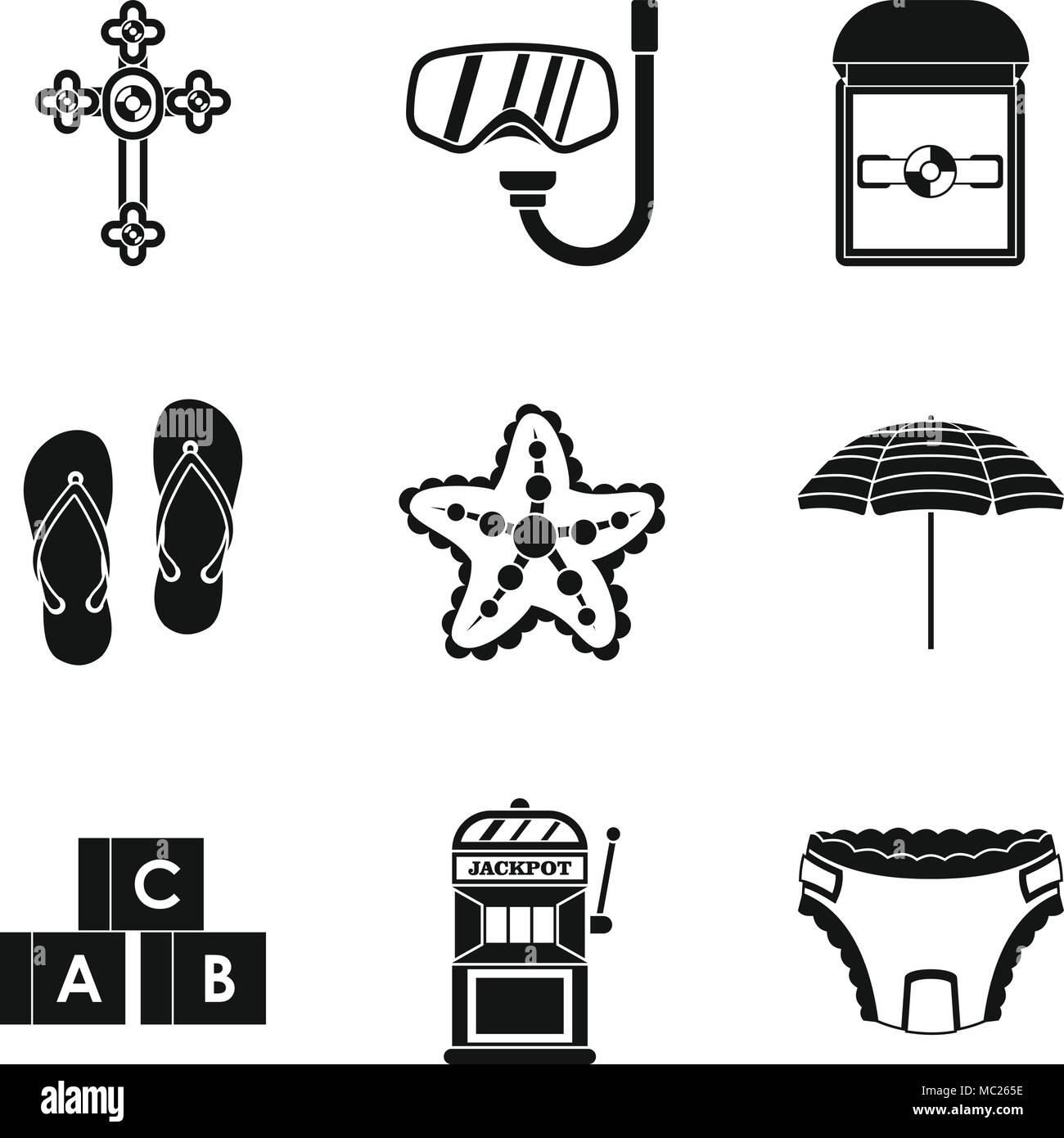 Cash multitude icons set, simple style Stock Vector Image & Art - Alamy