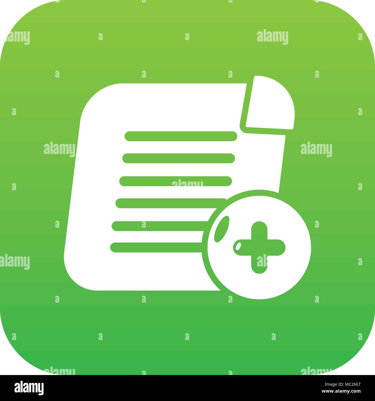 Add new icon green vector Stock Vector Image & Art - Alamy