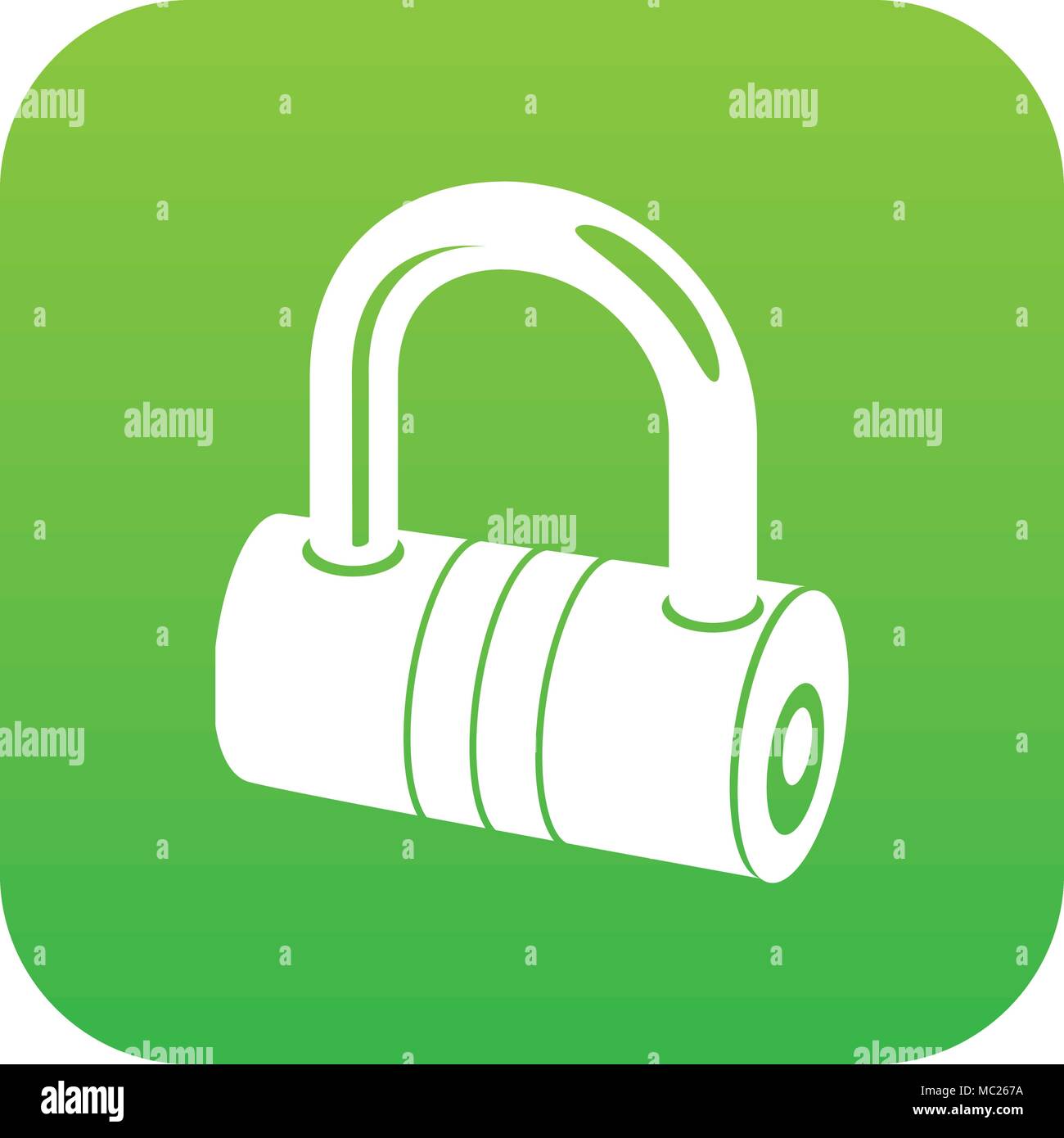 Big padlock icon green vector Stock Vector Image & Art - Alamy