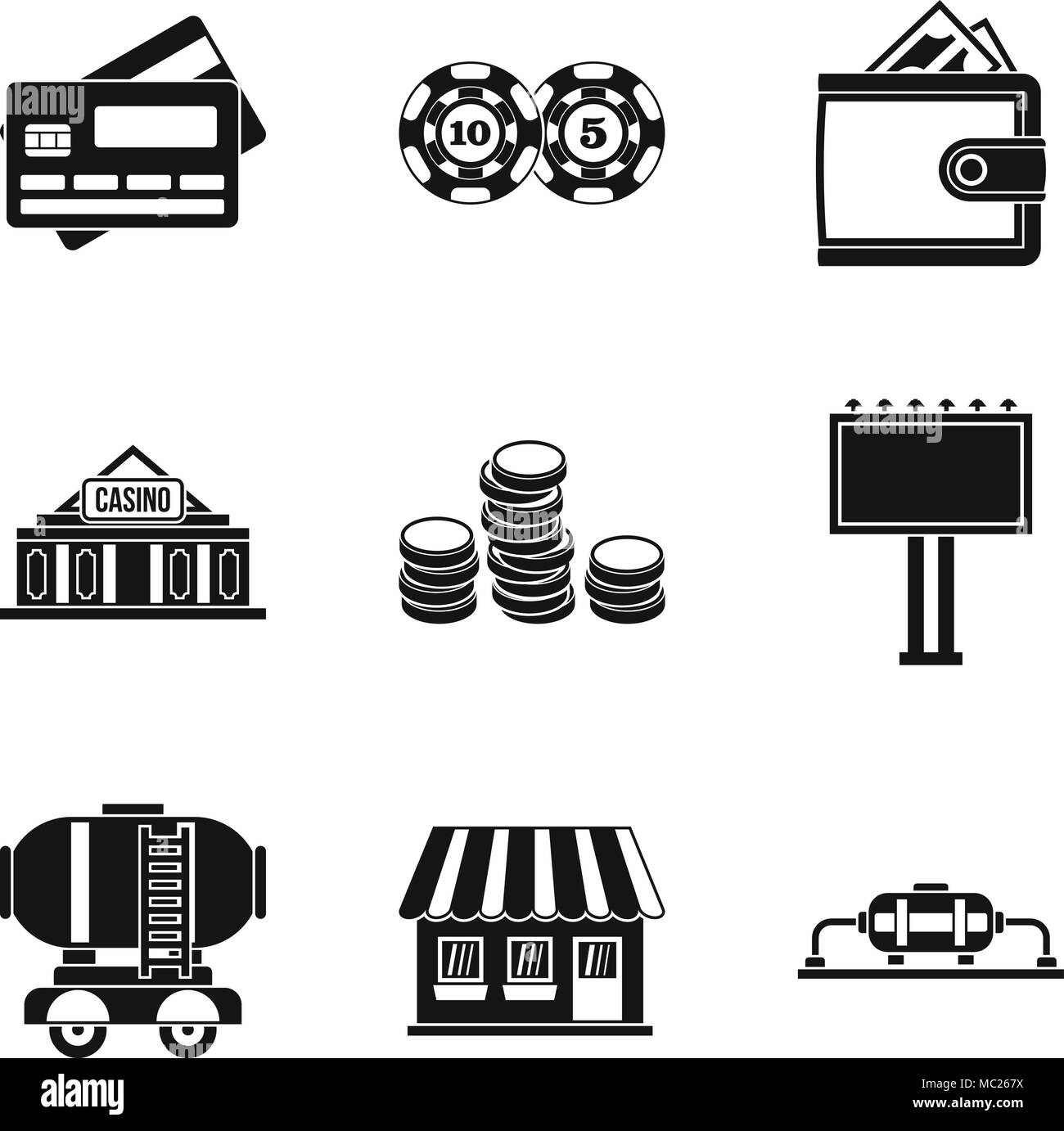 Amount of money icons set, simple style Stock Vector Image & Art - Alamy